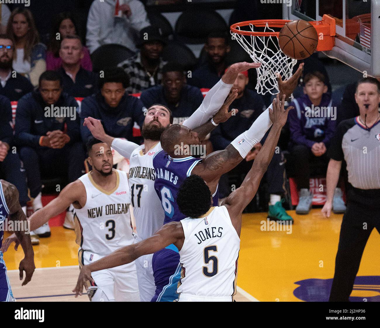 April 1, 2022, Los Angeles, California, USA: LeBron James #6 of the Los ...