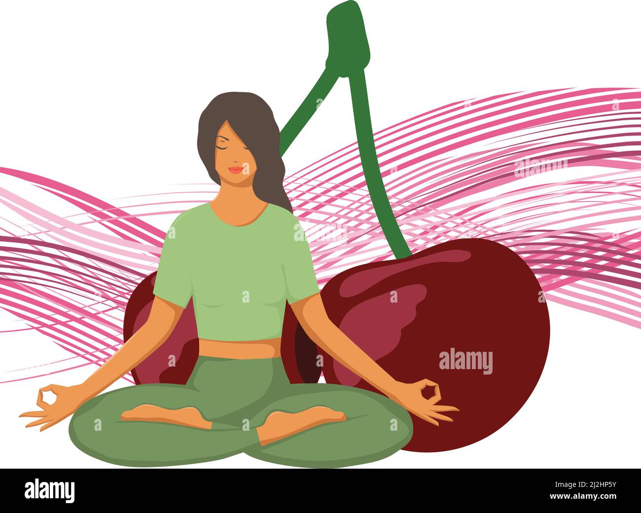 fruit and yoga Stock Vector Image & Art - Alamy