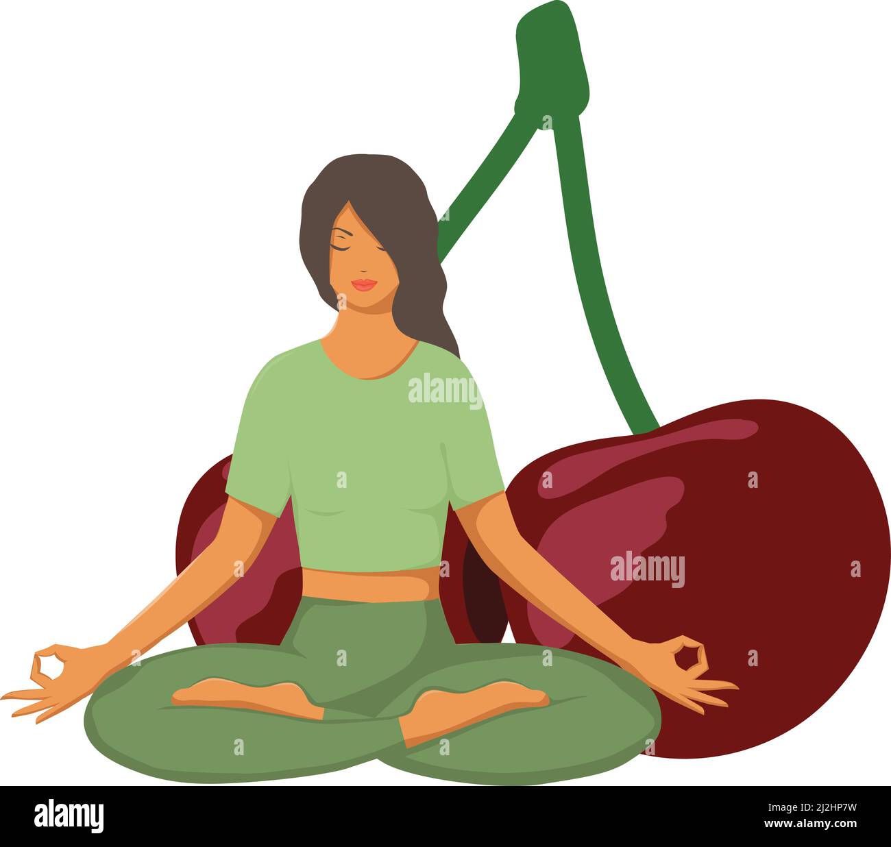 fruit and yoga Stock Vector Image & Art - Alamy