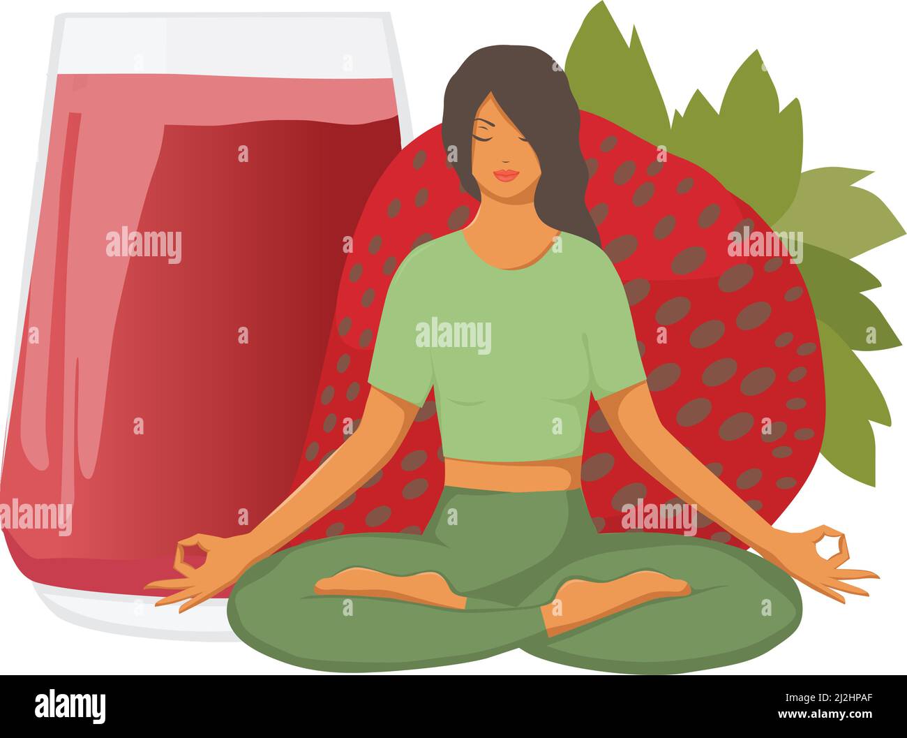 fruit and yoga Stock Vector Image & Art - Alamy