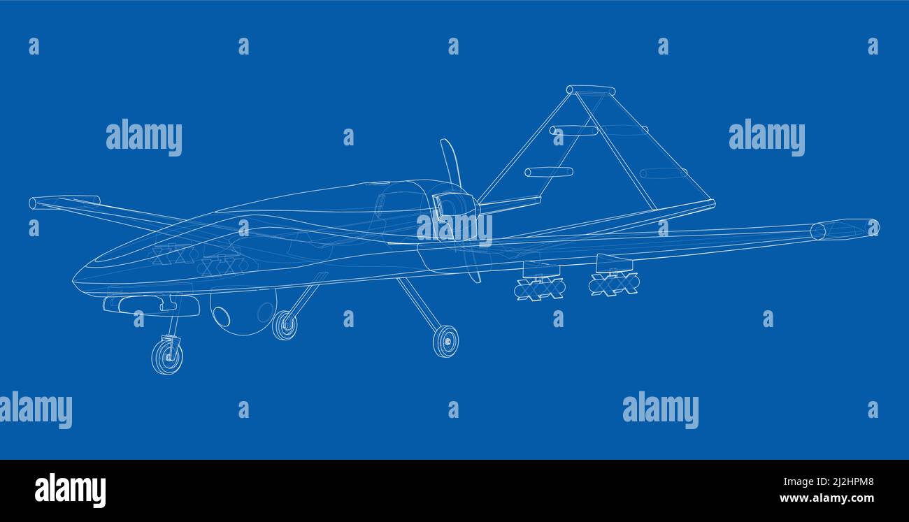 Military Predator Drone. Vector Stock Vector Image & Art - Alamy