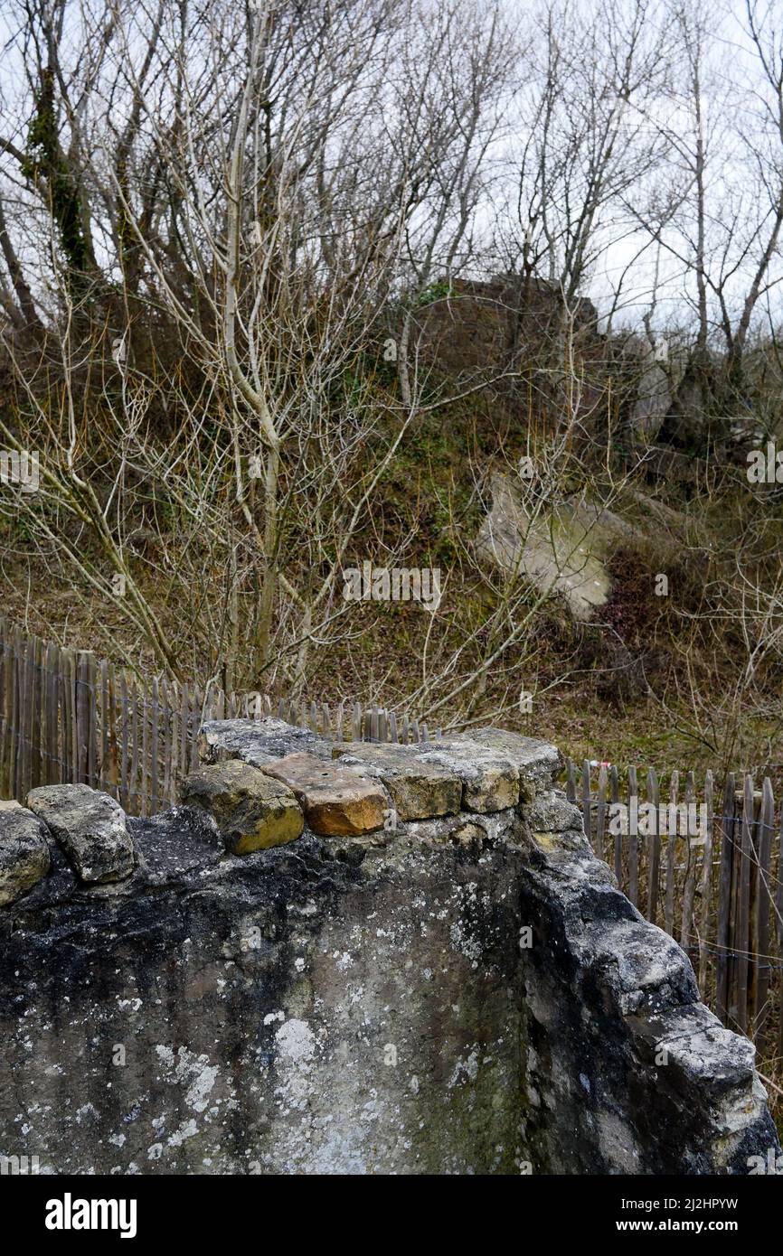 Abandoned WWII German blockhaus, Dune Marchand, Zuydcoote, Nord, Hauts ...