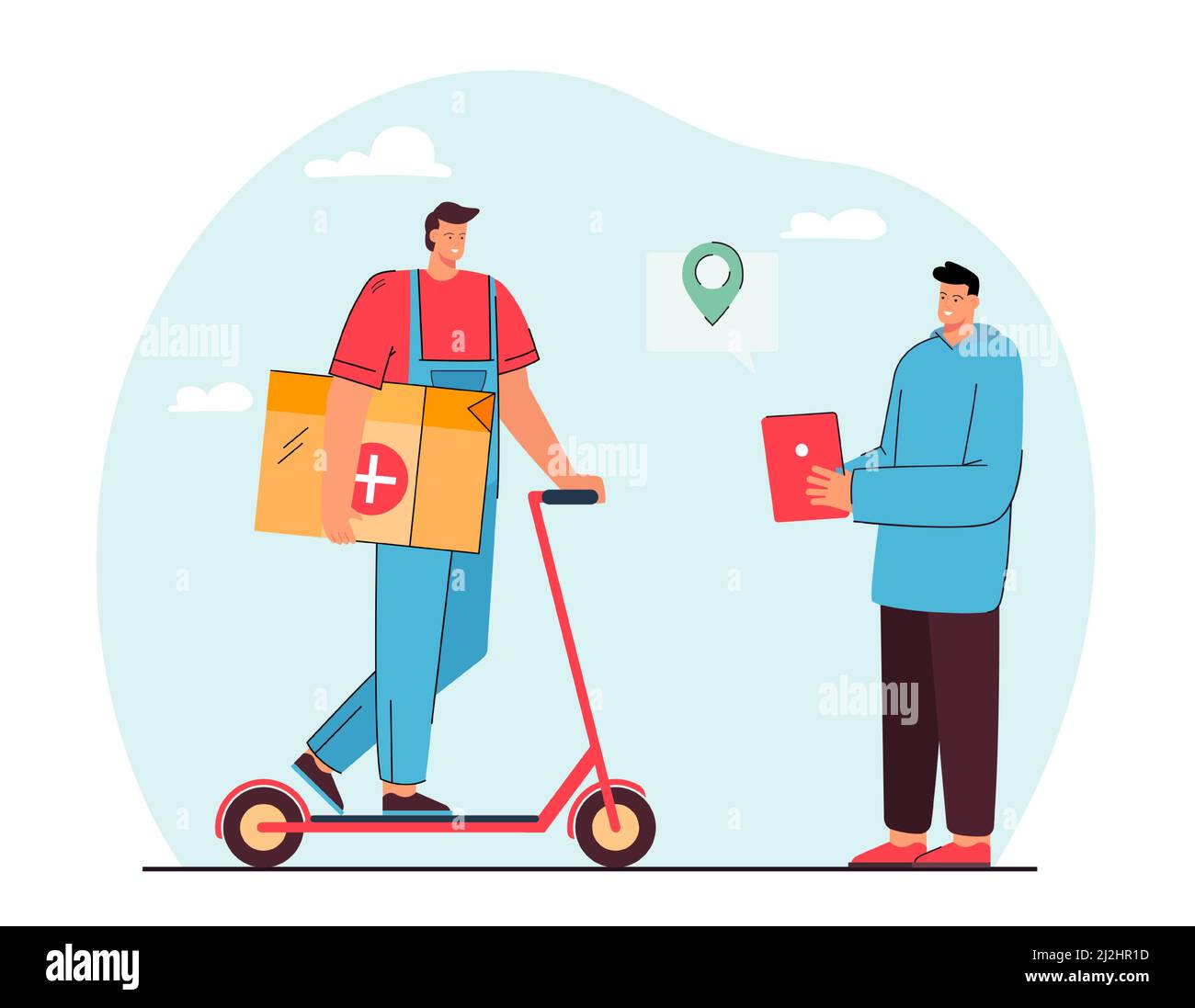 Home patient using tablet Stock Vector Images - Alamy