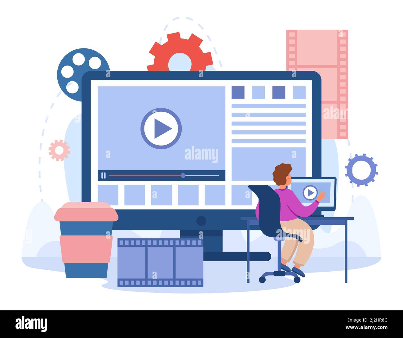 Social media footage Stock Vector Images - Alamy