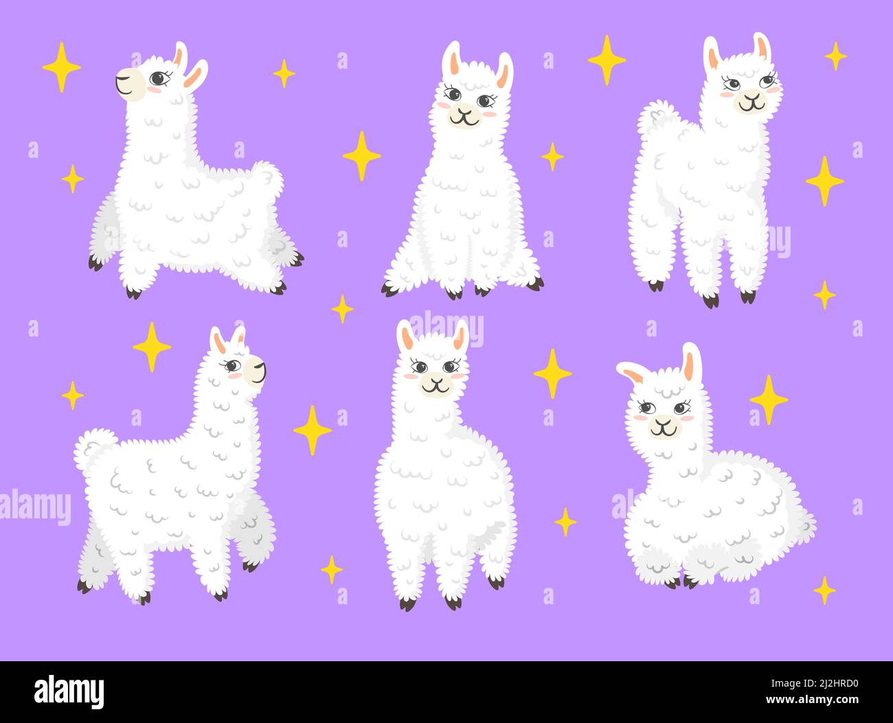 Cute Lama Cartoon Vector Illustration White Baby Girl, 57% OFF