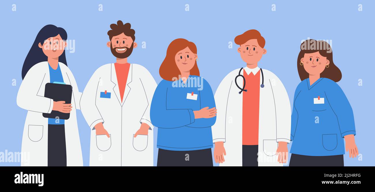 Nurses smiling together in hospital Stock Vector Images - Alamy