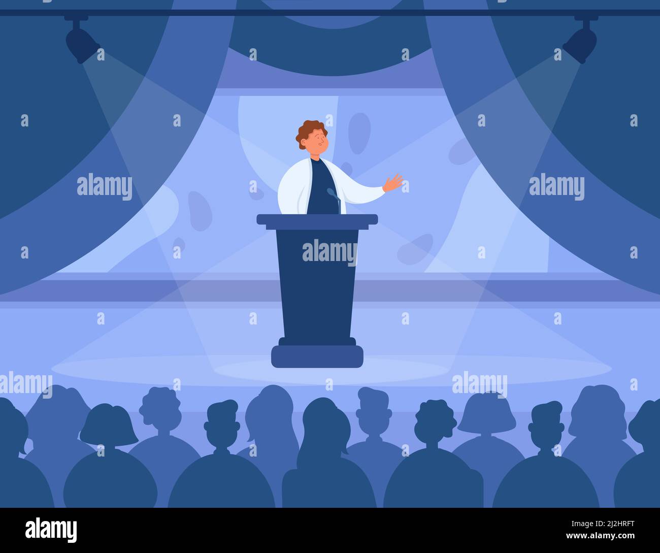 Doctor speaking at podium Stock Vector Images - Alamy