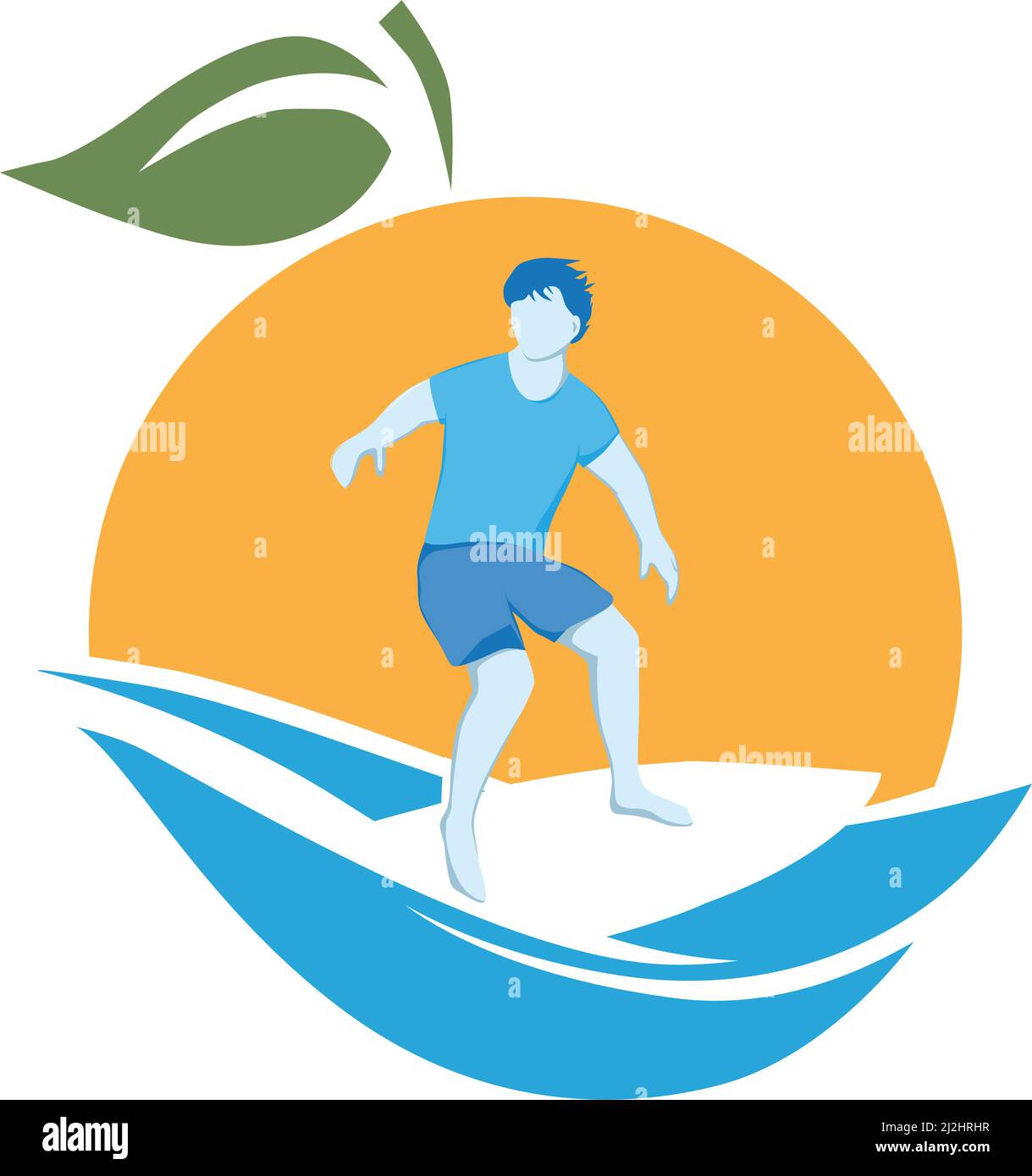 Surfer action wave sea Stock Vector Images - Alamy