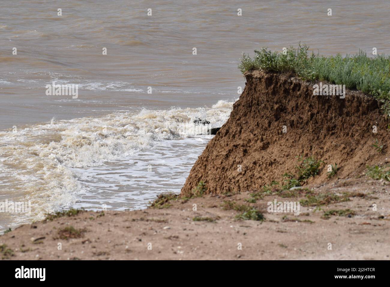 Sea cliffs of boulder clay in front of beaches. Clay Cliffs and Beach ...