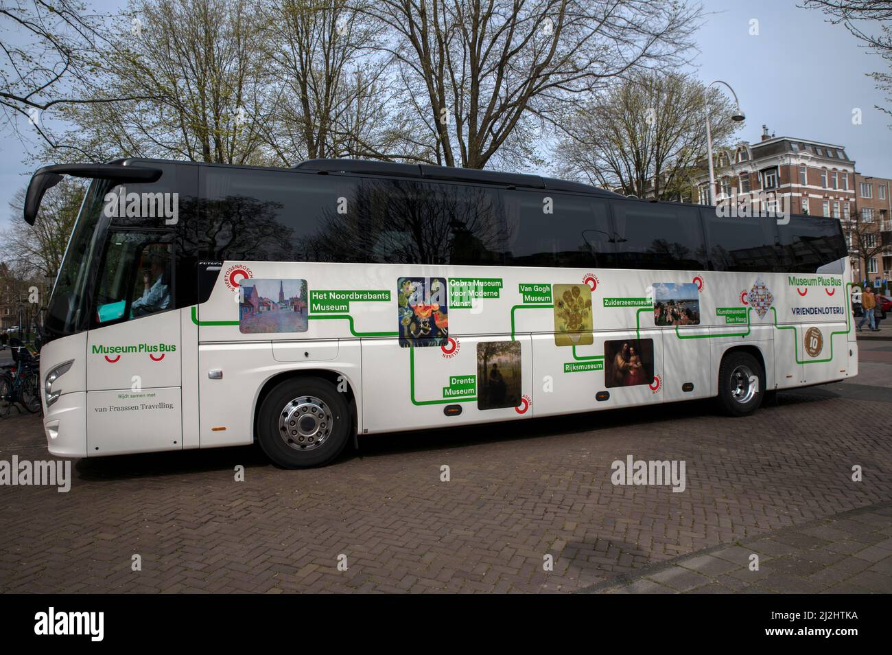 Side View Museum Plus Bus At Amsterdam The Netherlands 30-3-2022 Stock Photo - Alamy