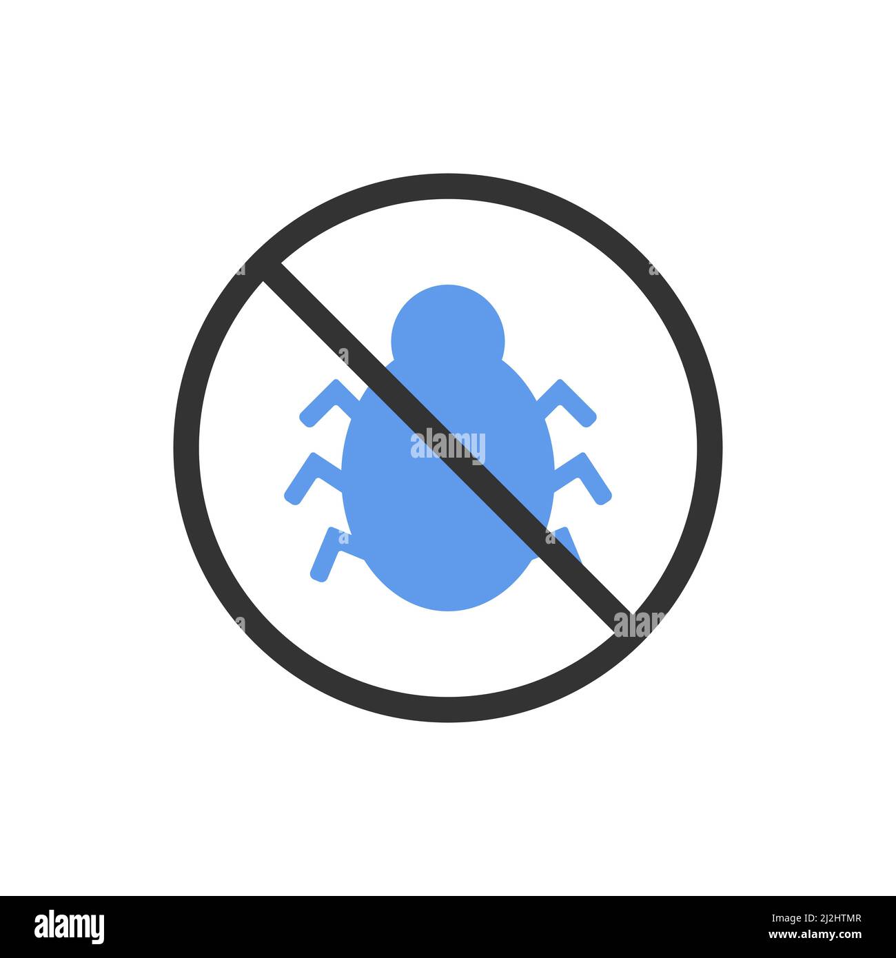 PC virus ban sign vector on white background Stock Vector Image & Art ...