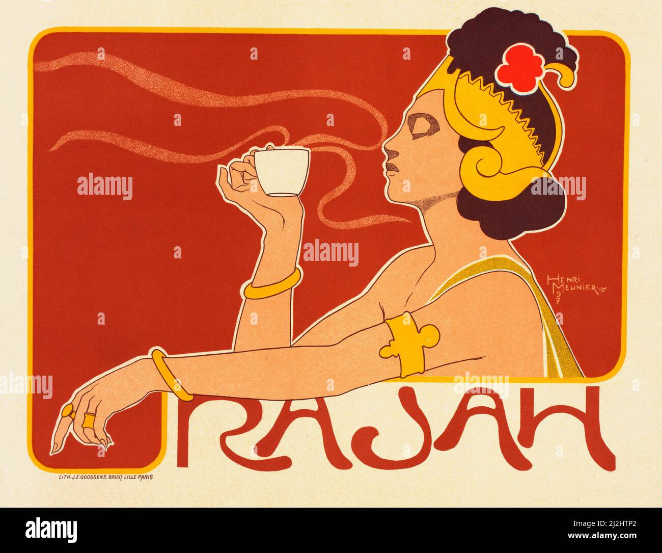 Georges Meunier, belle epoque, vintage poster, Rajah poster (1897) This ...