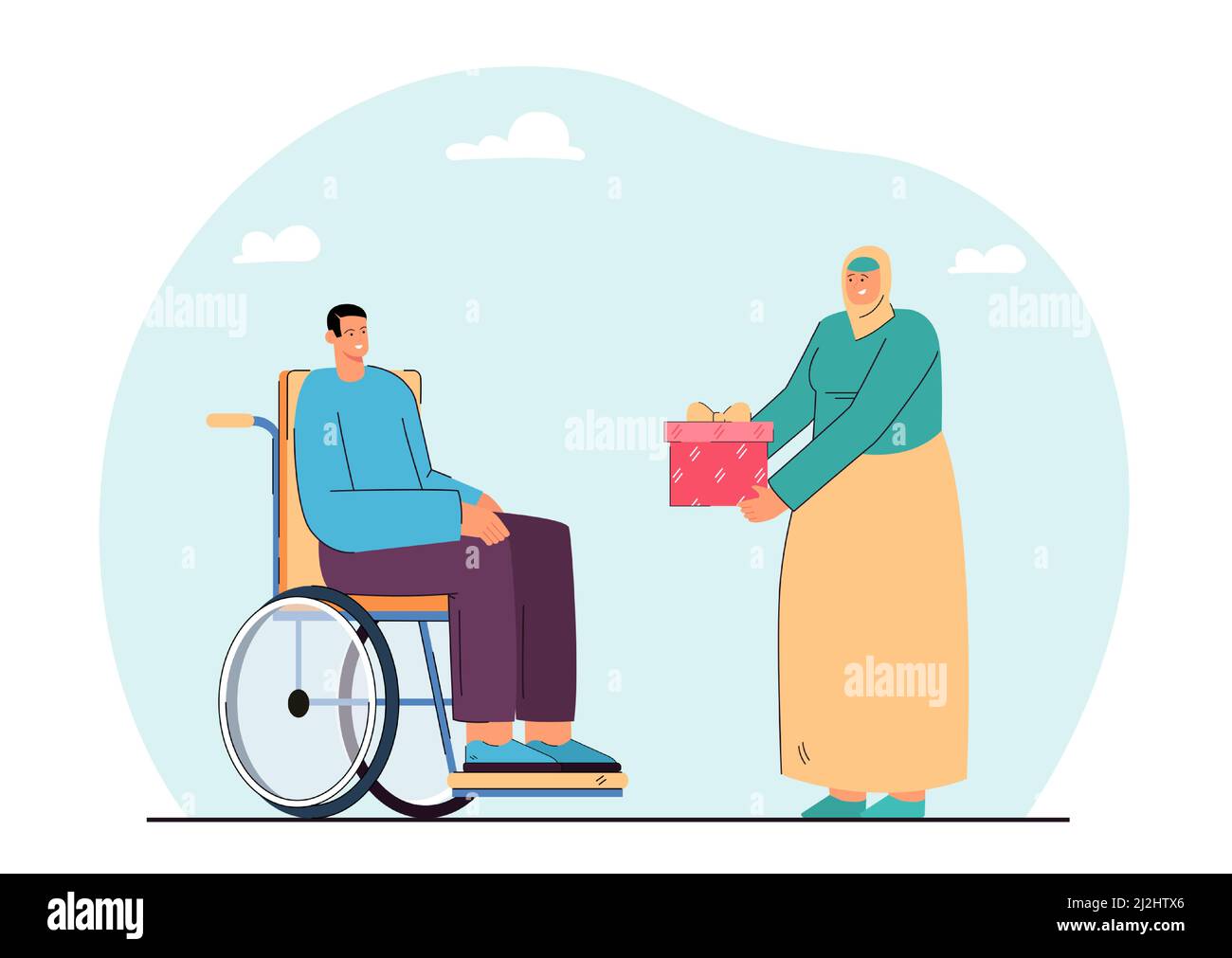 Muslim woman in wheelchair Stock Vector Images - Alamy