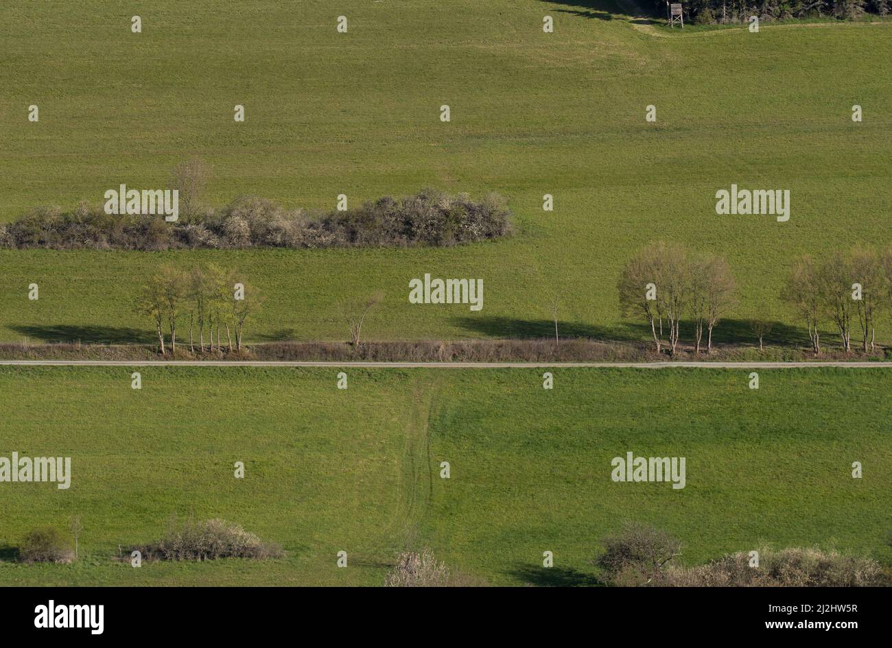 Spring landscape near the german city called Hallenberg Stock Photo - Alamy