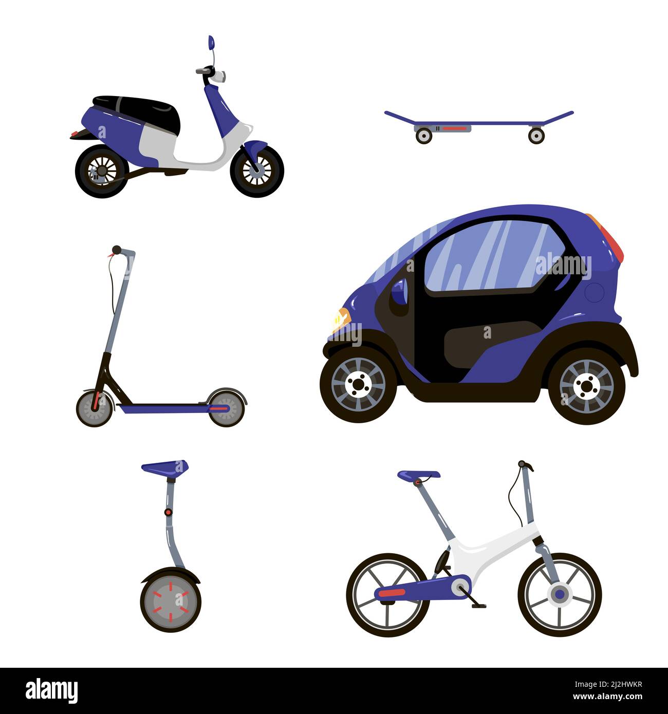 Environmentally friendly electric vehicles Stock Vector Images - Alamy