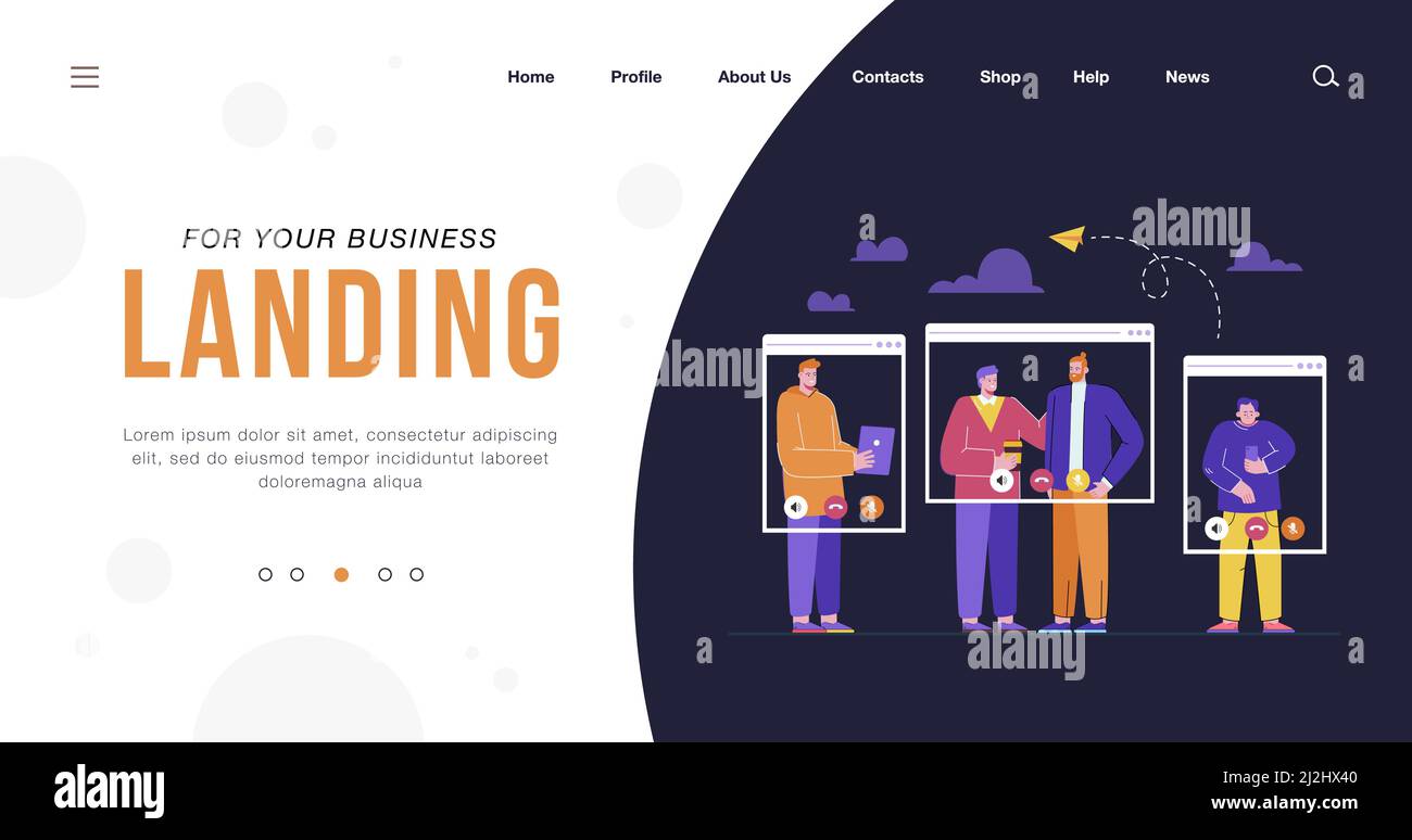 Zoom meeting cartoon hi-res stock photography and images - Alamy