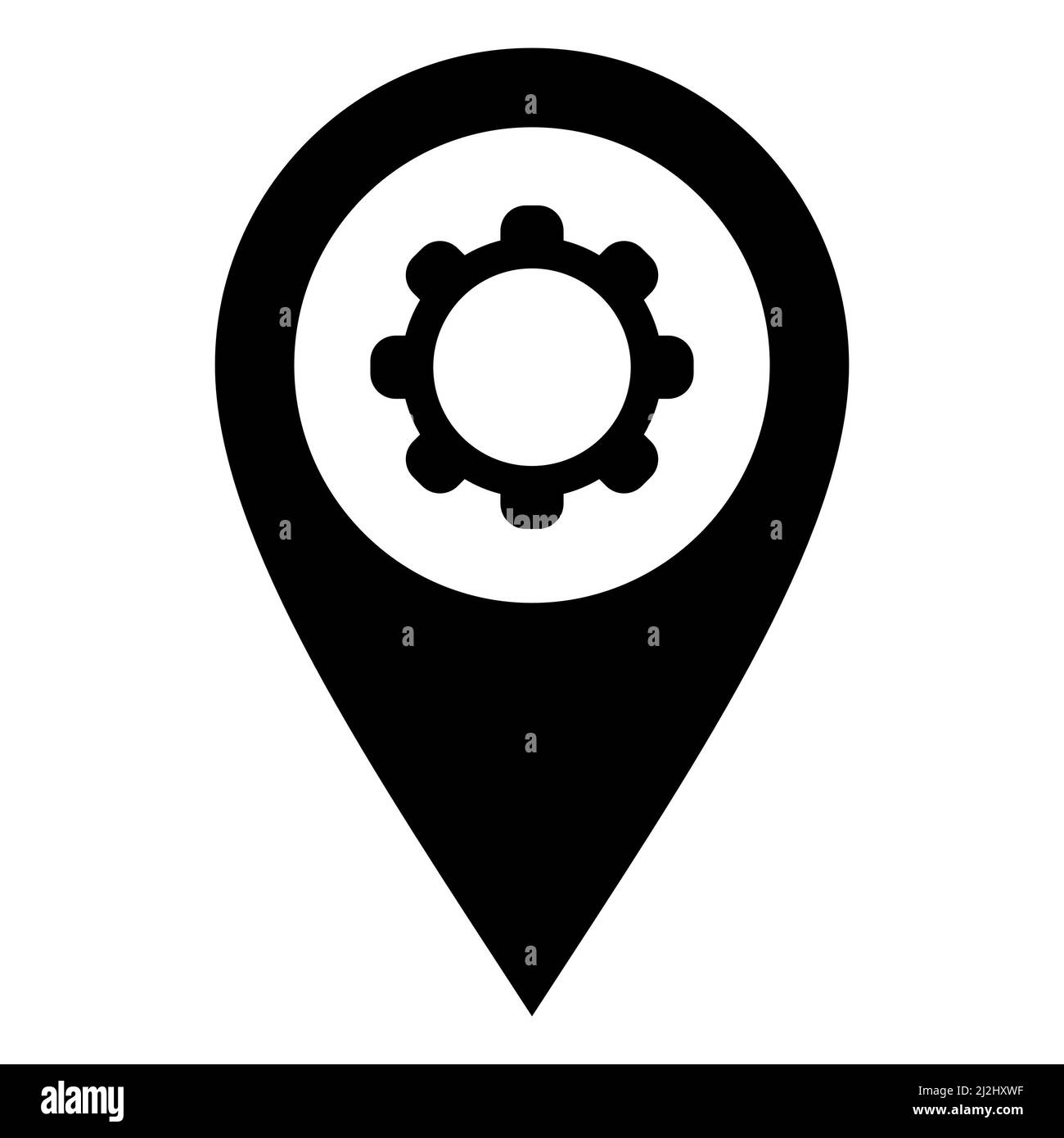 Wheel and location pin Stock Photo - Alamy