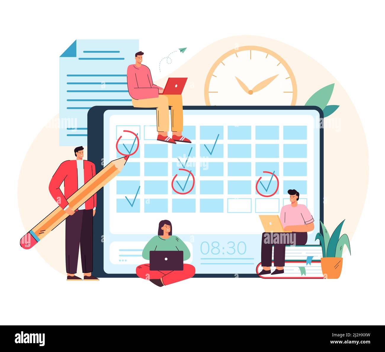 Time planner app Cut Out Stock Images & Pictures - Alamy