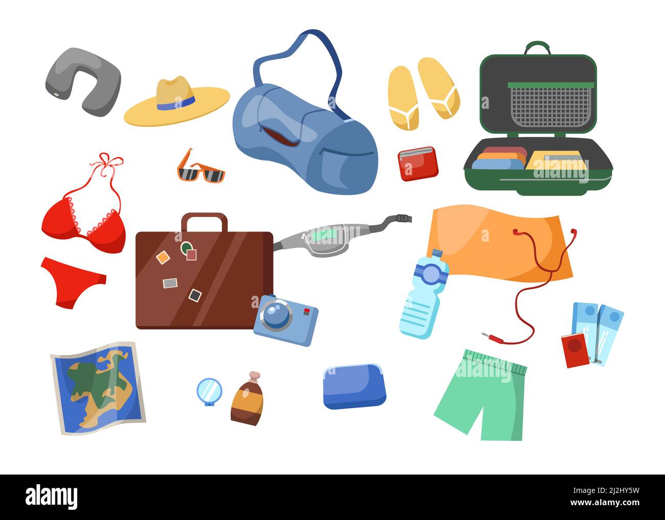 Passport sunglasses hat Stock Vector Images - Alamy