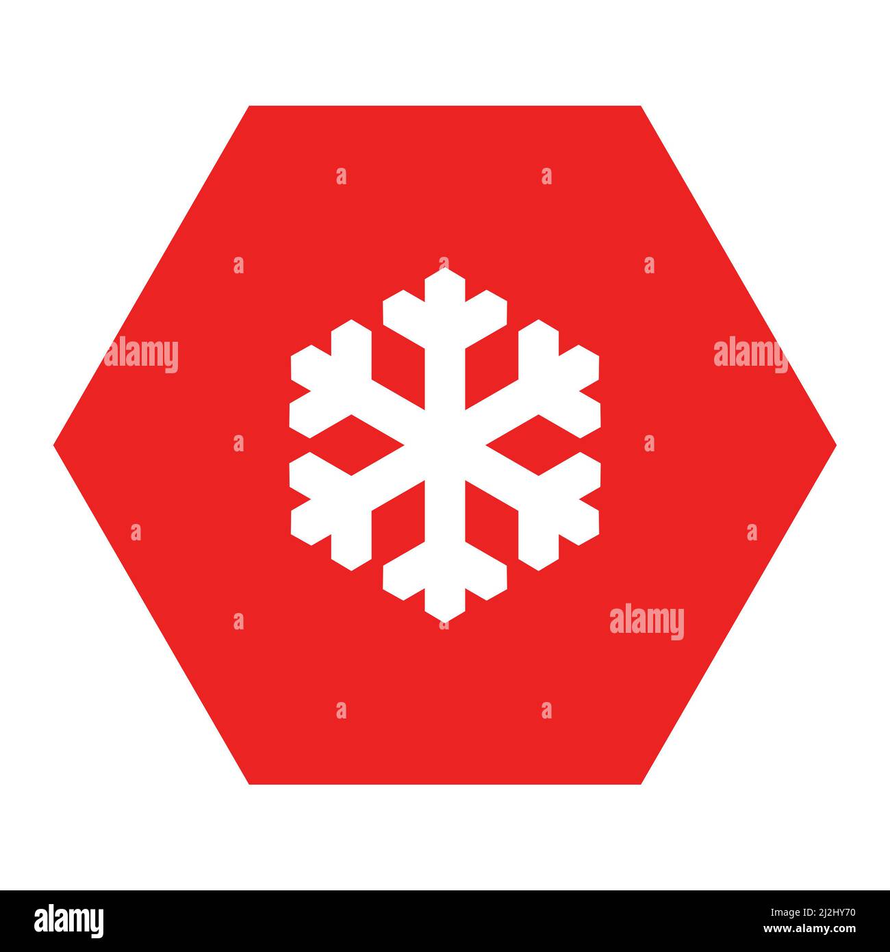 Snow flake and hexagon Stock Photo - Alamy