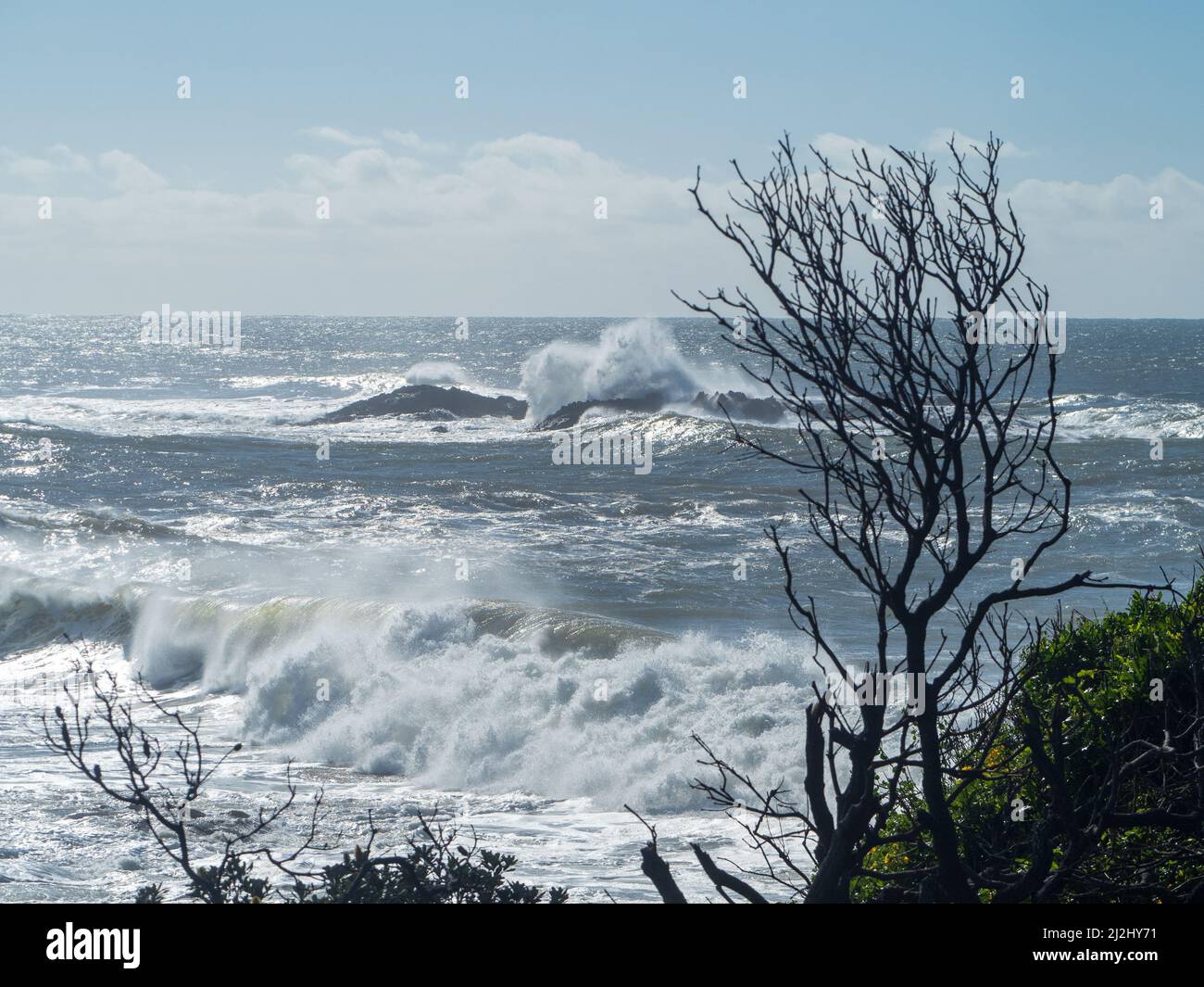 Rough choppy white waves splashing hi-res stock photography and images ...