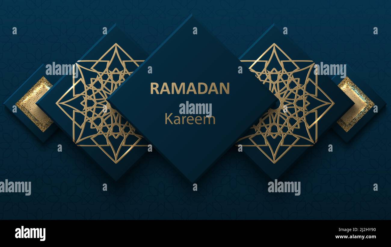 Creative modern design with geometric arabic gold pattern on textured ...