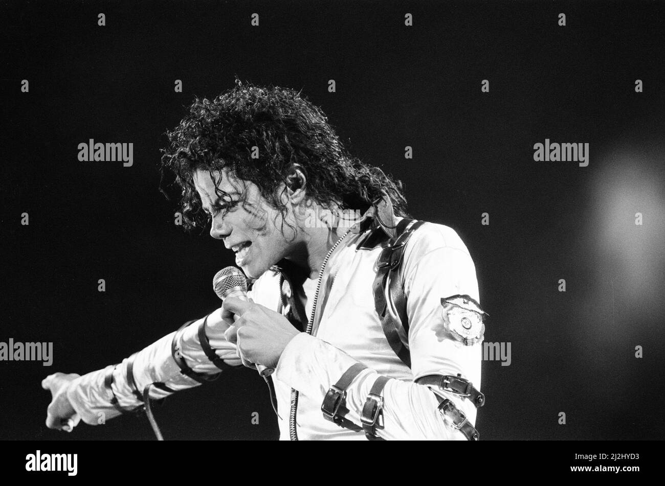 Michael Jackson, Bad Tour 1988, concert at Aintree Racecourse, Aintree ...