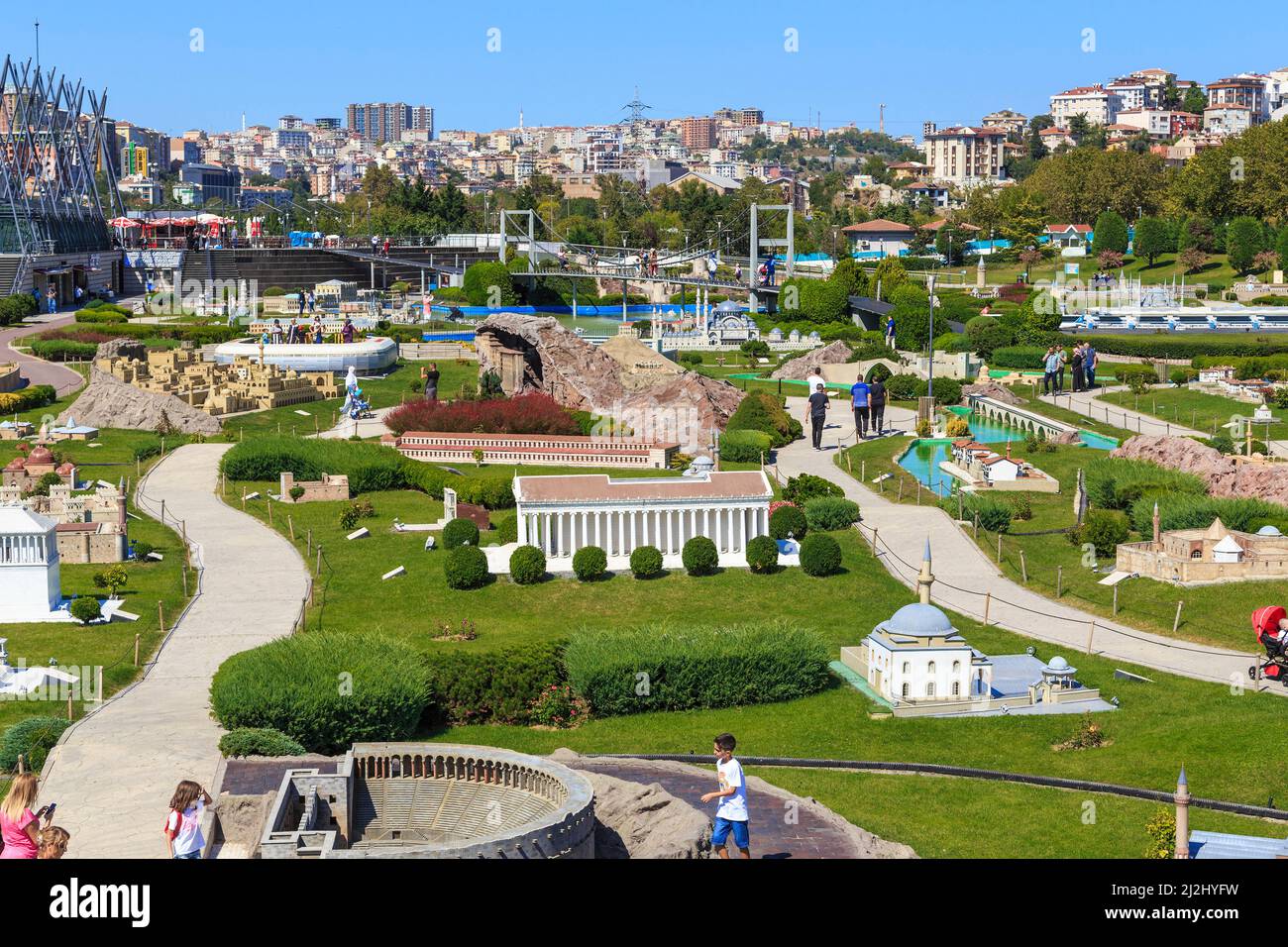 ISTANBUL, TURKEY - SEPTEMBER 14, 2017: Miniaturk is a park of ...