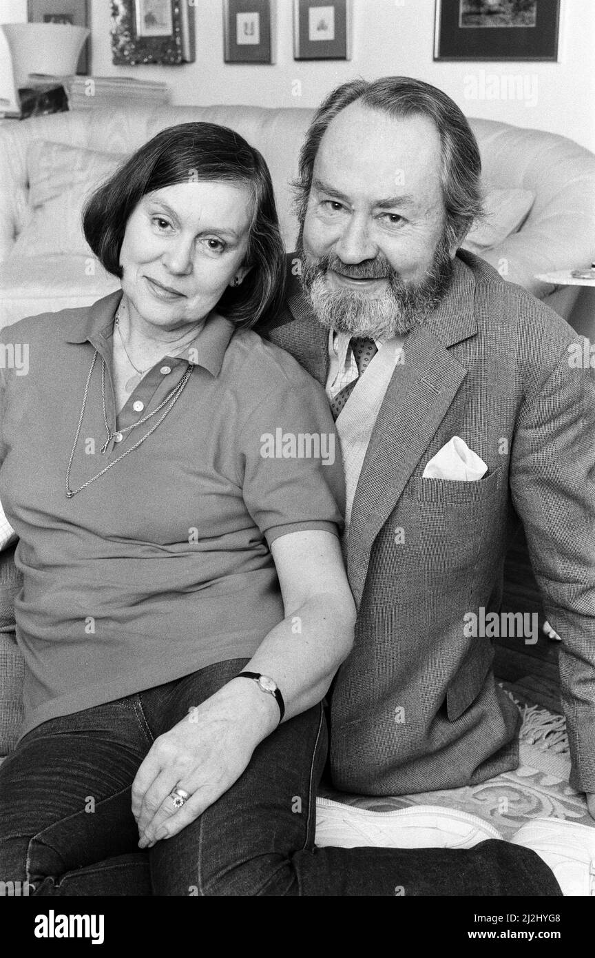 Actor Peter Sallis with his wife Elaine Usher. 27th March 1987 Stock ...