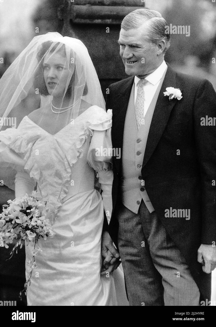 Cecil Parkinson Conservative MP attends his daughters wedding to Mark ...