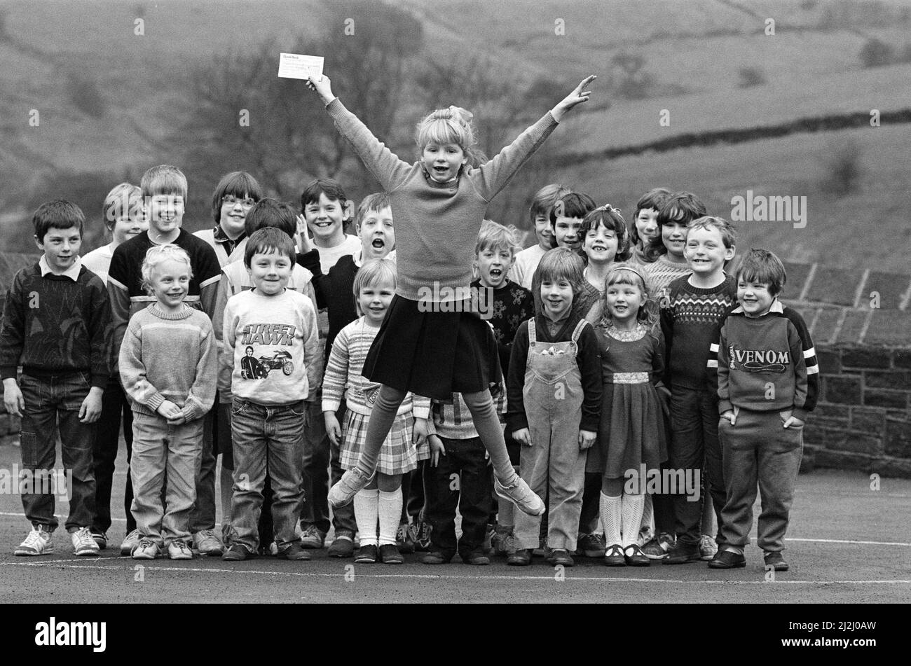Jumping for joy after raising money for the appeal is young Olivia ...