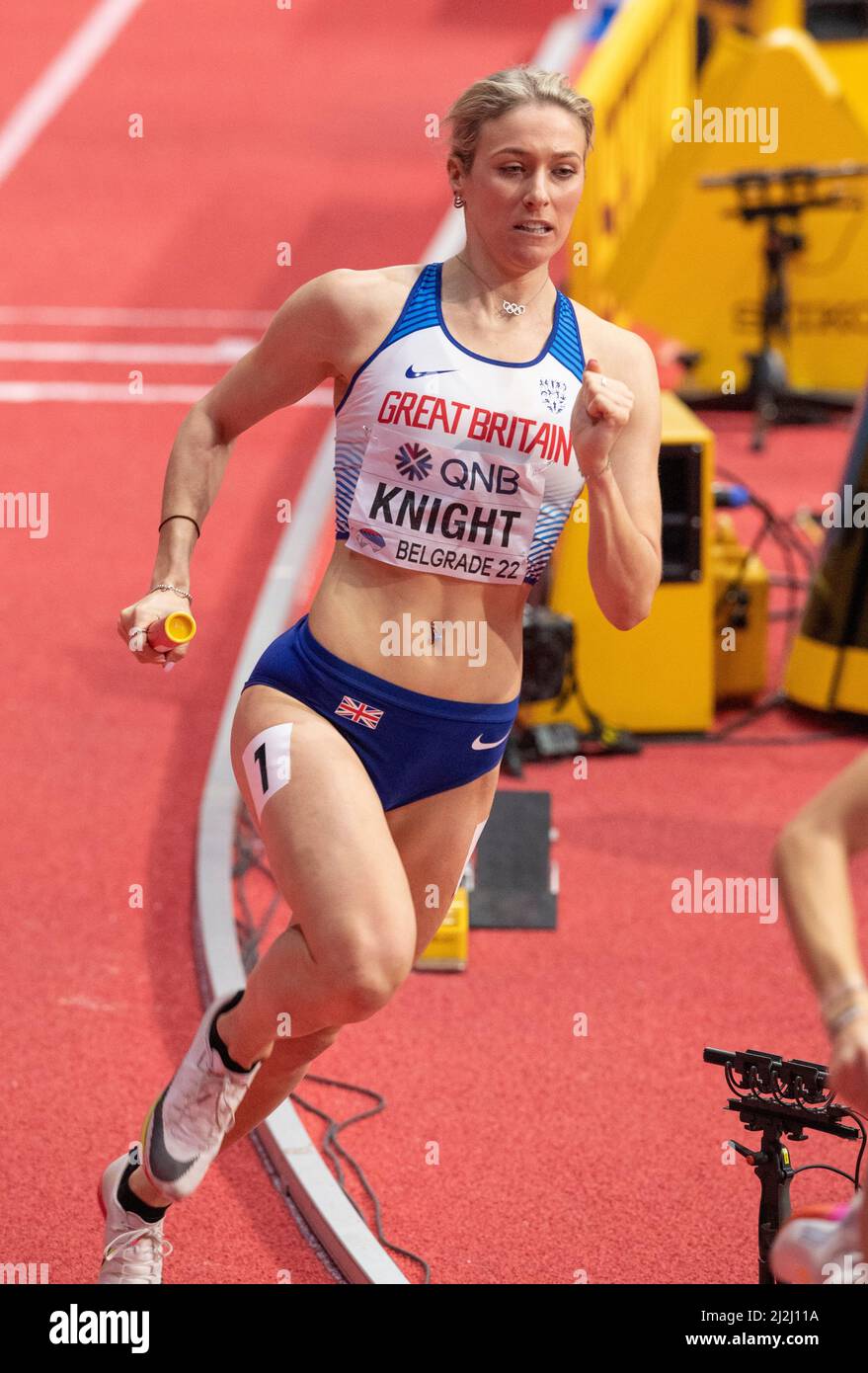 Jessie Knight GB & NI running the final leg of the women’s relay final ...