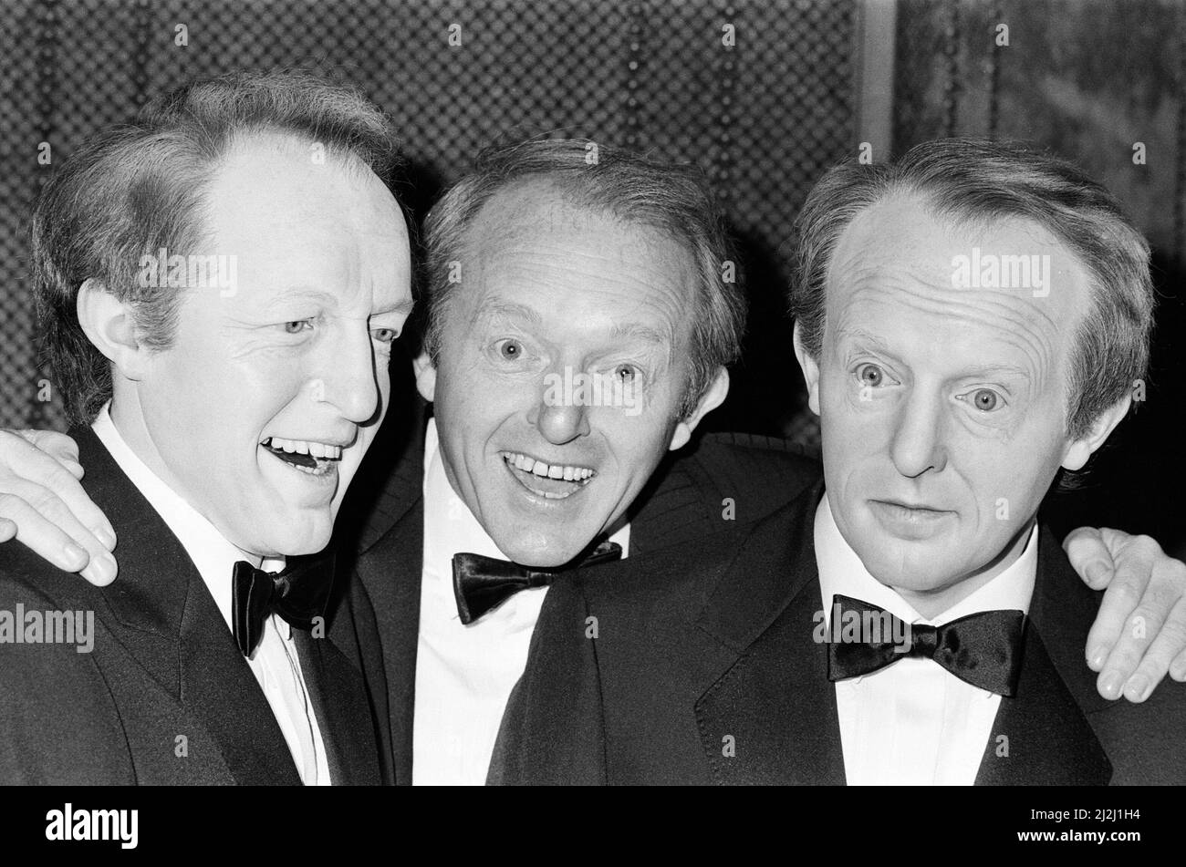 Magician Paul Daniels Pictured With His Waxwork 21st February 1987