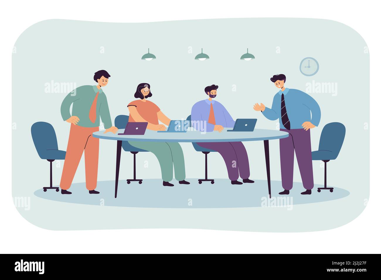 Disagreement between board of directors and office staff. Angry ...