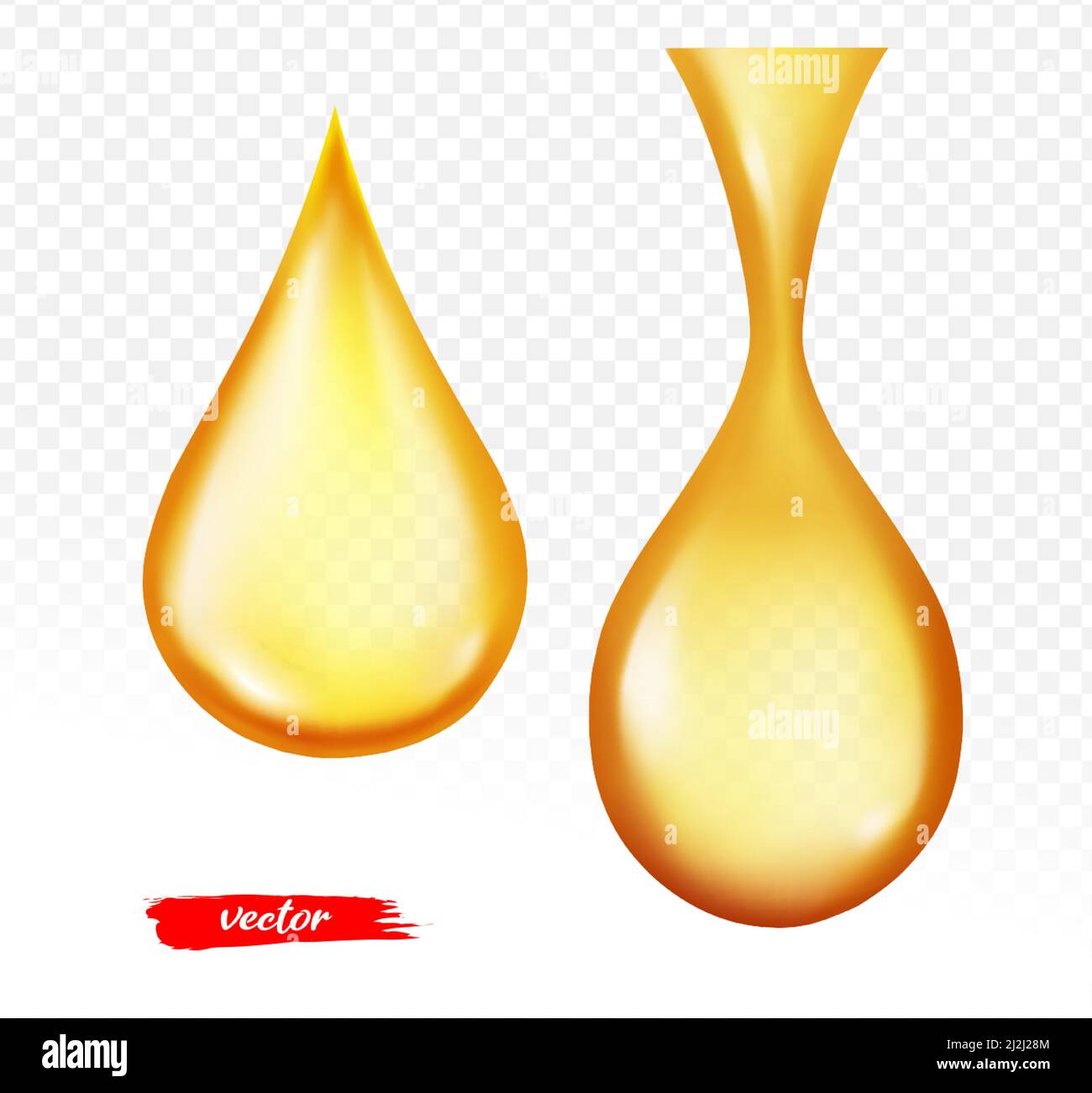 Oil drop isolated on transparent background. Realistic vector ...