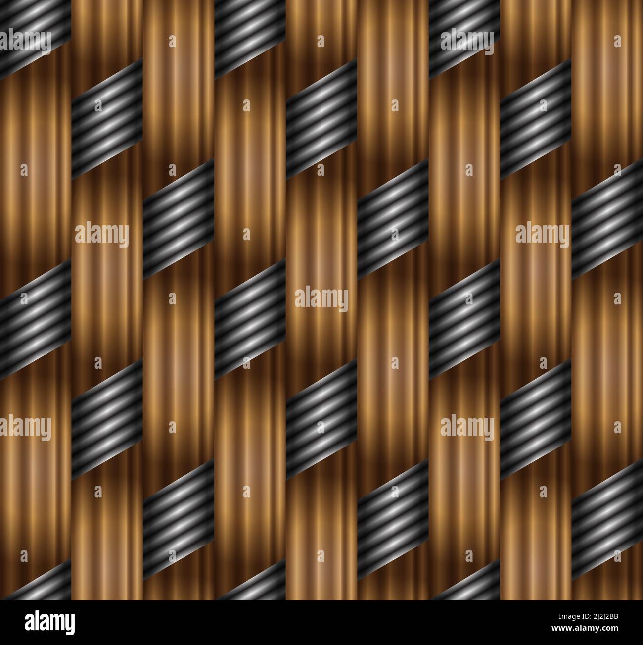 Weave seamless pattern, vector linear background with woven texture ...
