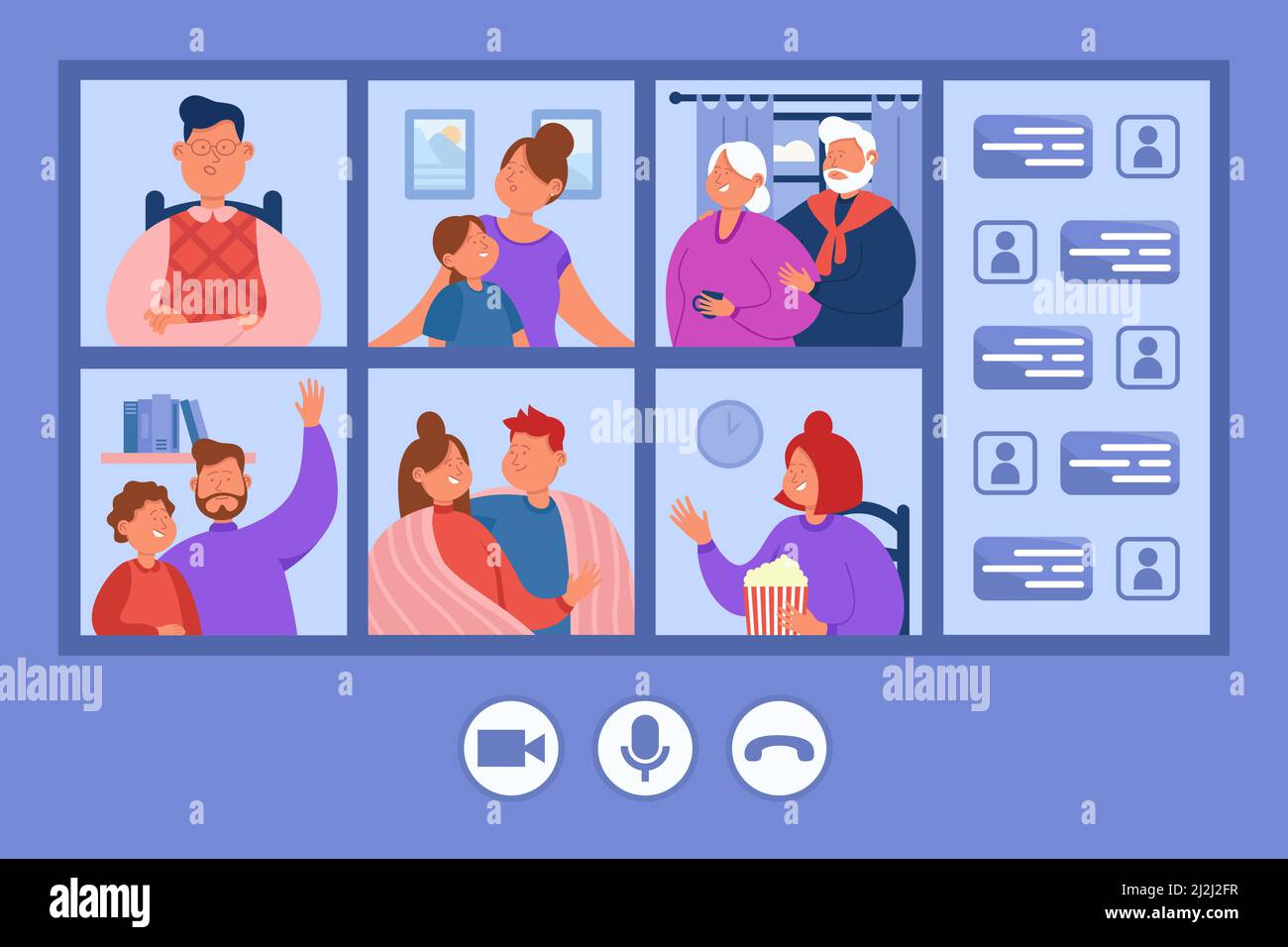 Grandparents child tablet Stock Vector Images - Alamy