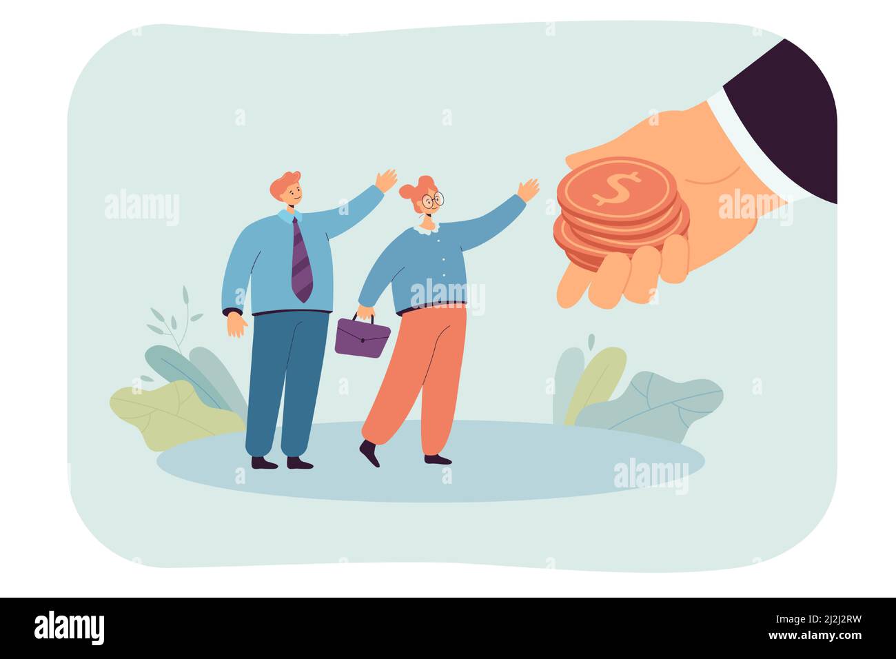 People Giving Money Cartoon