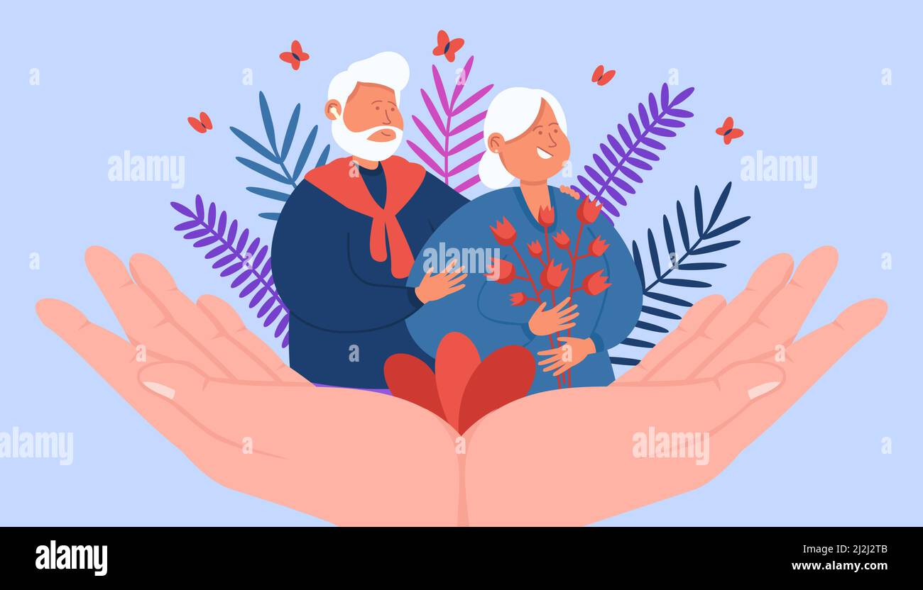 Supporting the elderly Stock Vector Images - Alamy