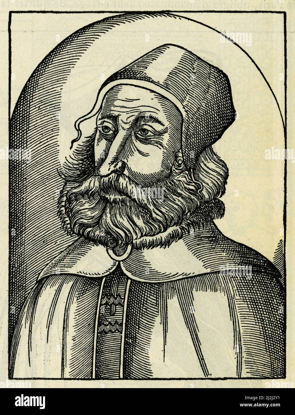 Portrait de Galien ( vers 129 ou 131- mort en 201 ou 216), medecin grec ...