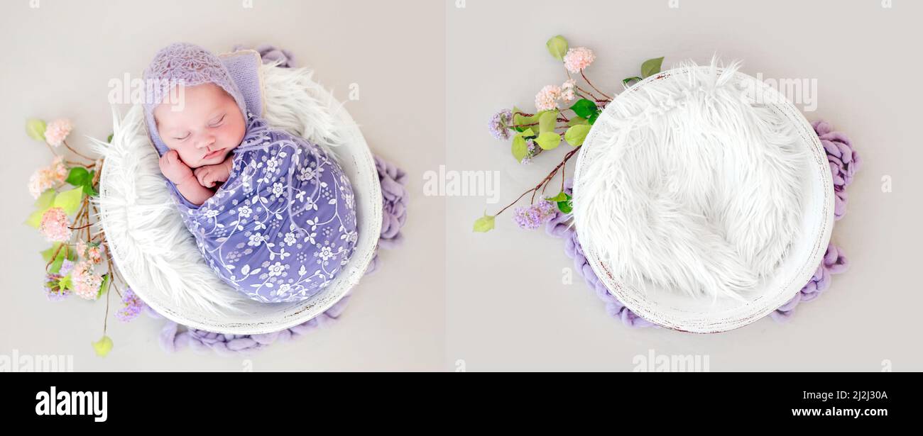 Newborn baby studio decoration Stock Photo - Alamy
