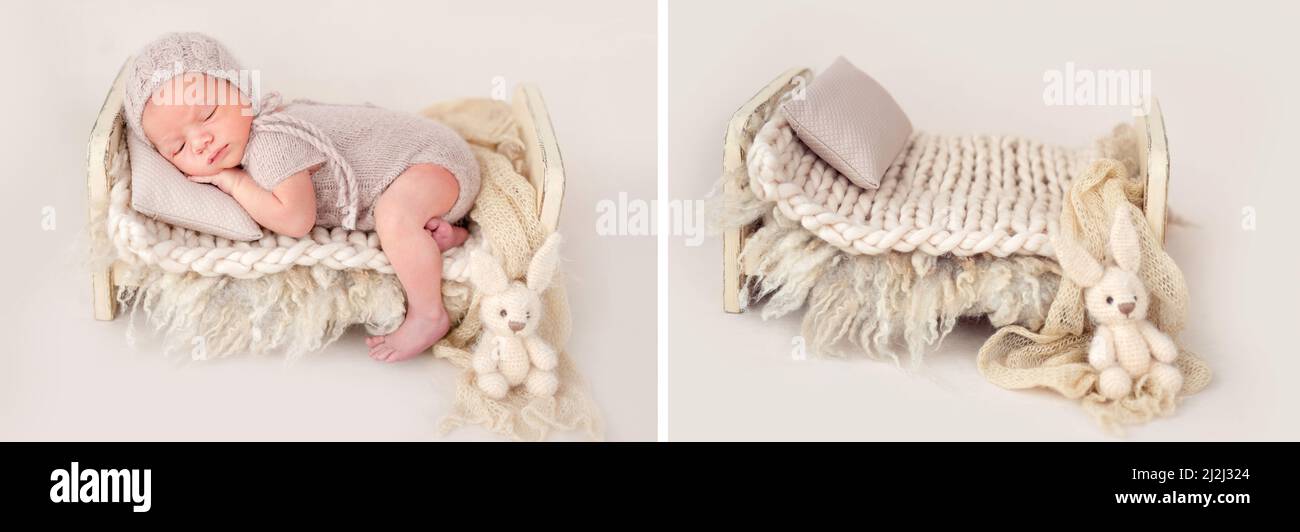 Newborn baby studio decoration Stock Photo - Alamy