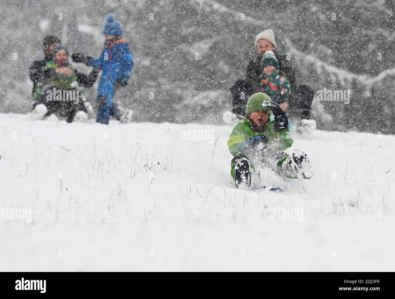 Oberammergau, Germany. 02nd Apr, 2022. Manuel (l-r), Paul, Jakob, Lukas ...