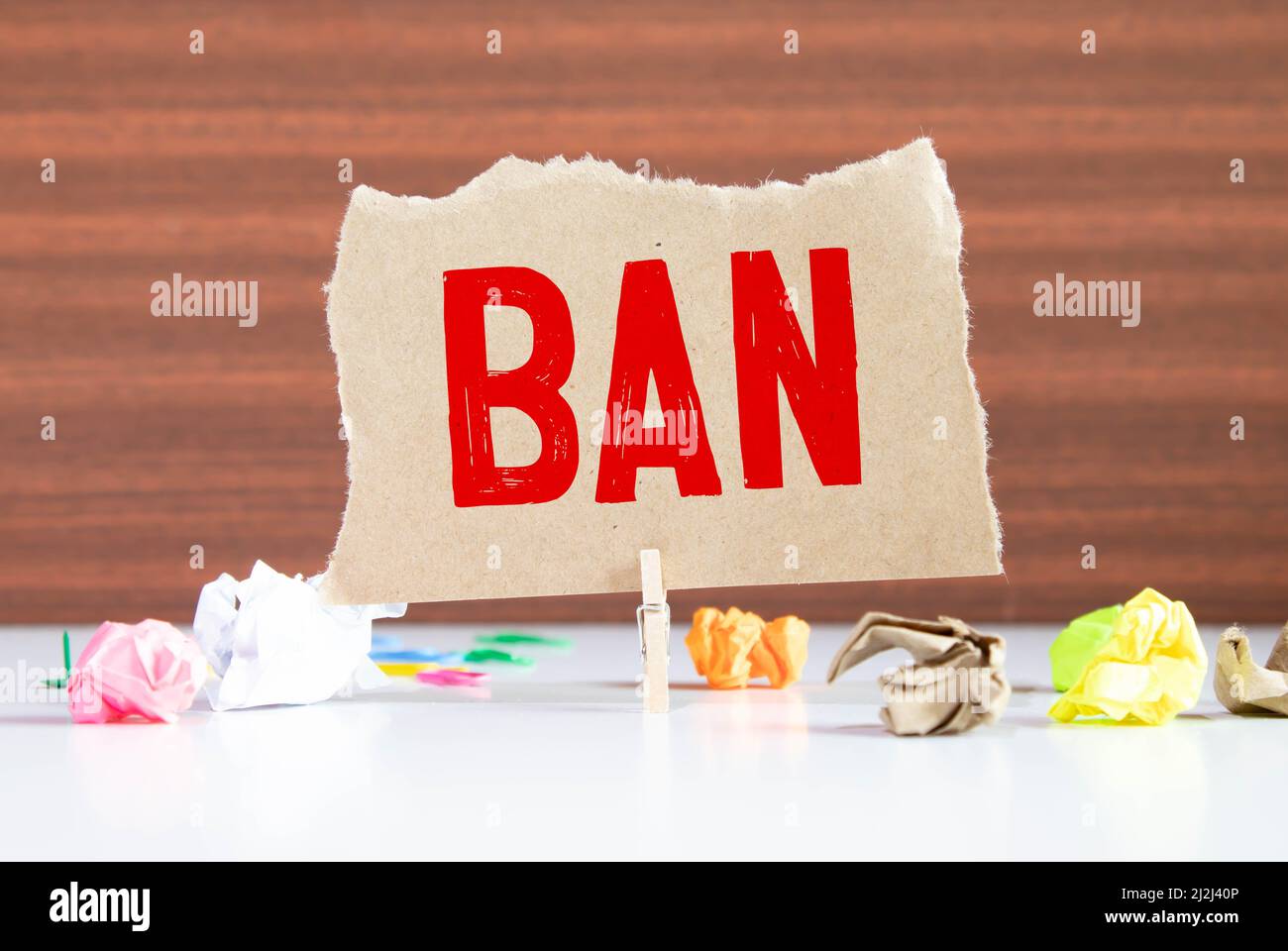 Ban text hi-res stock photography and images - Alamy