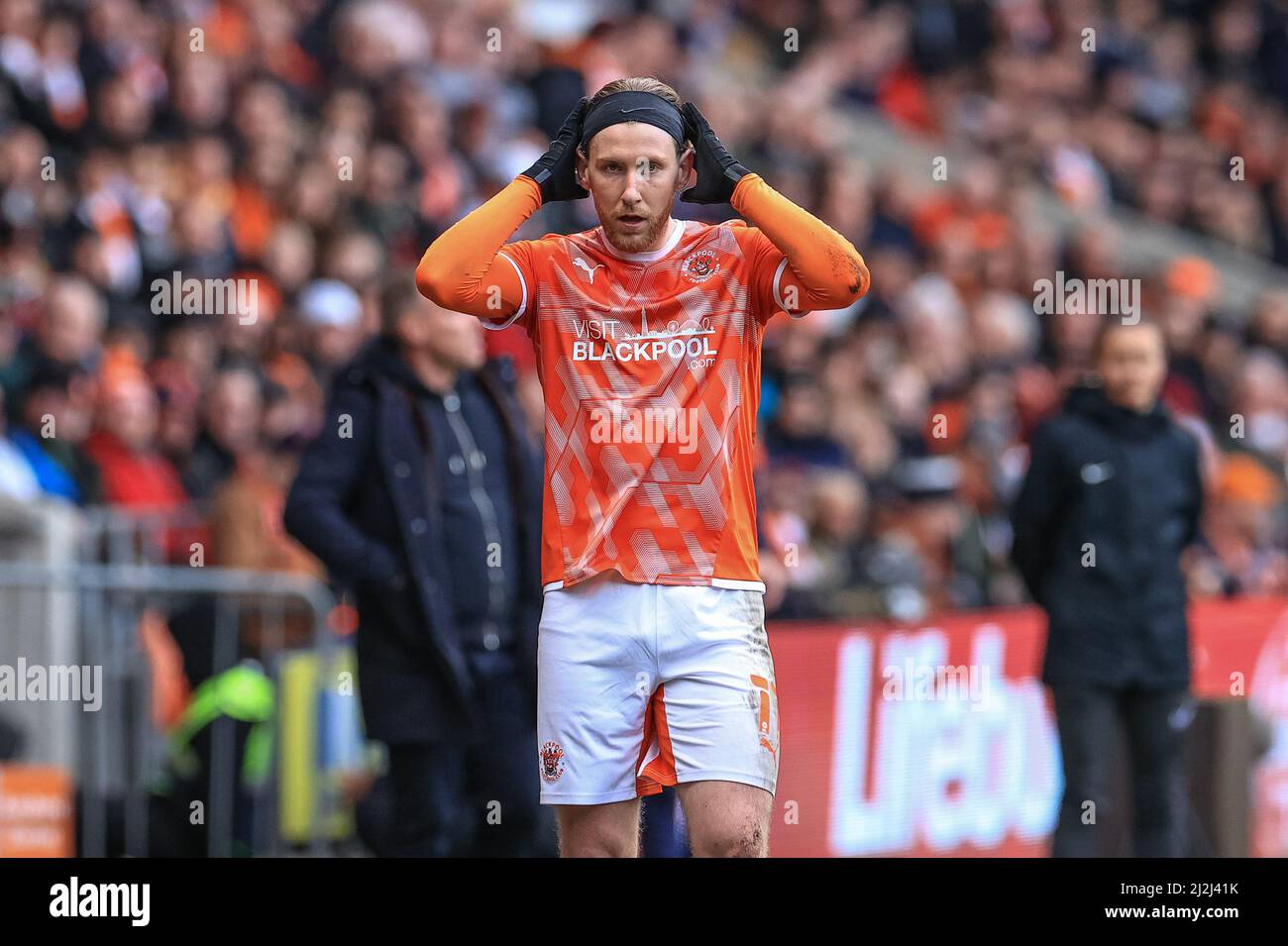 Josh Bowler #11 of Blackpool during the game Stock Photo - Alamy