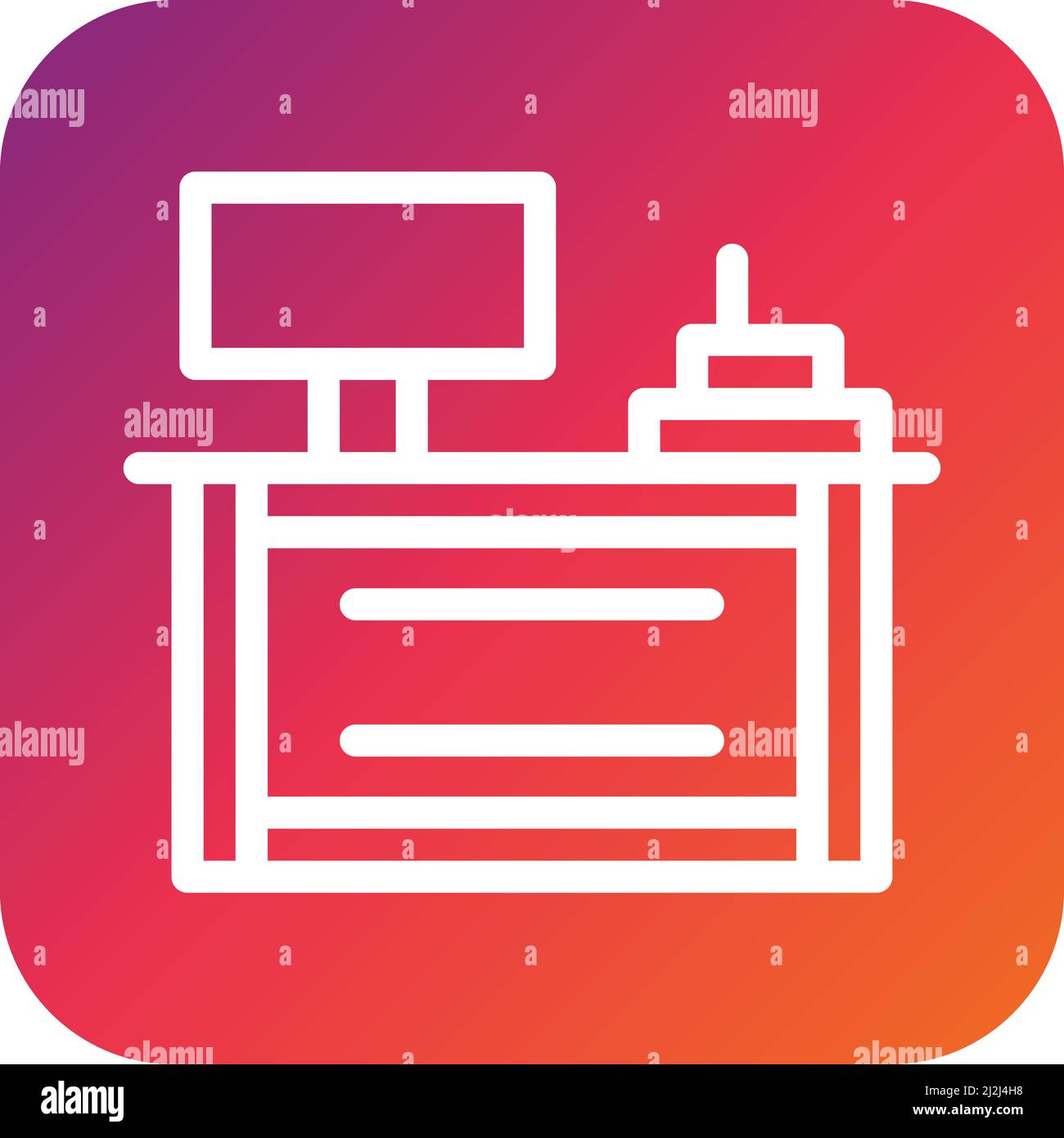 Cash Counter Vector Icon design Illustration Stock Vector Image & Art ...