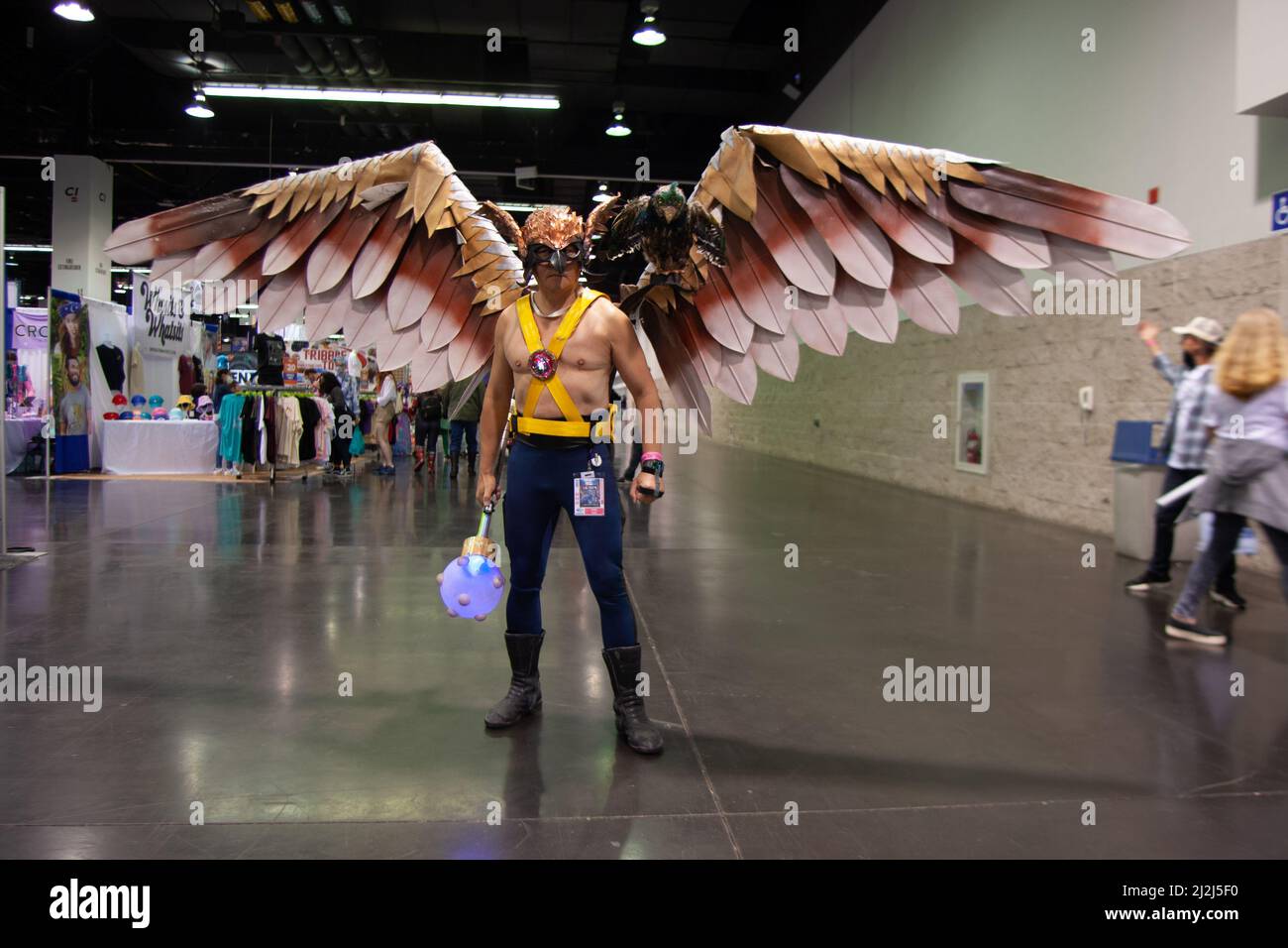 Anaheim, CA. 1st Apr, 2022. Attendees at Wondercon 2022 in Anaheim ...