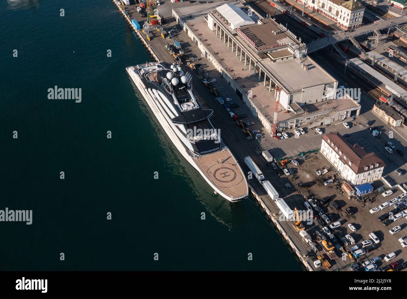 The yacht NORD owned by the Russian aligarh, the owner of the company ...