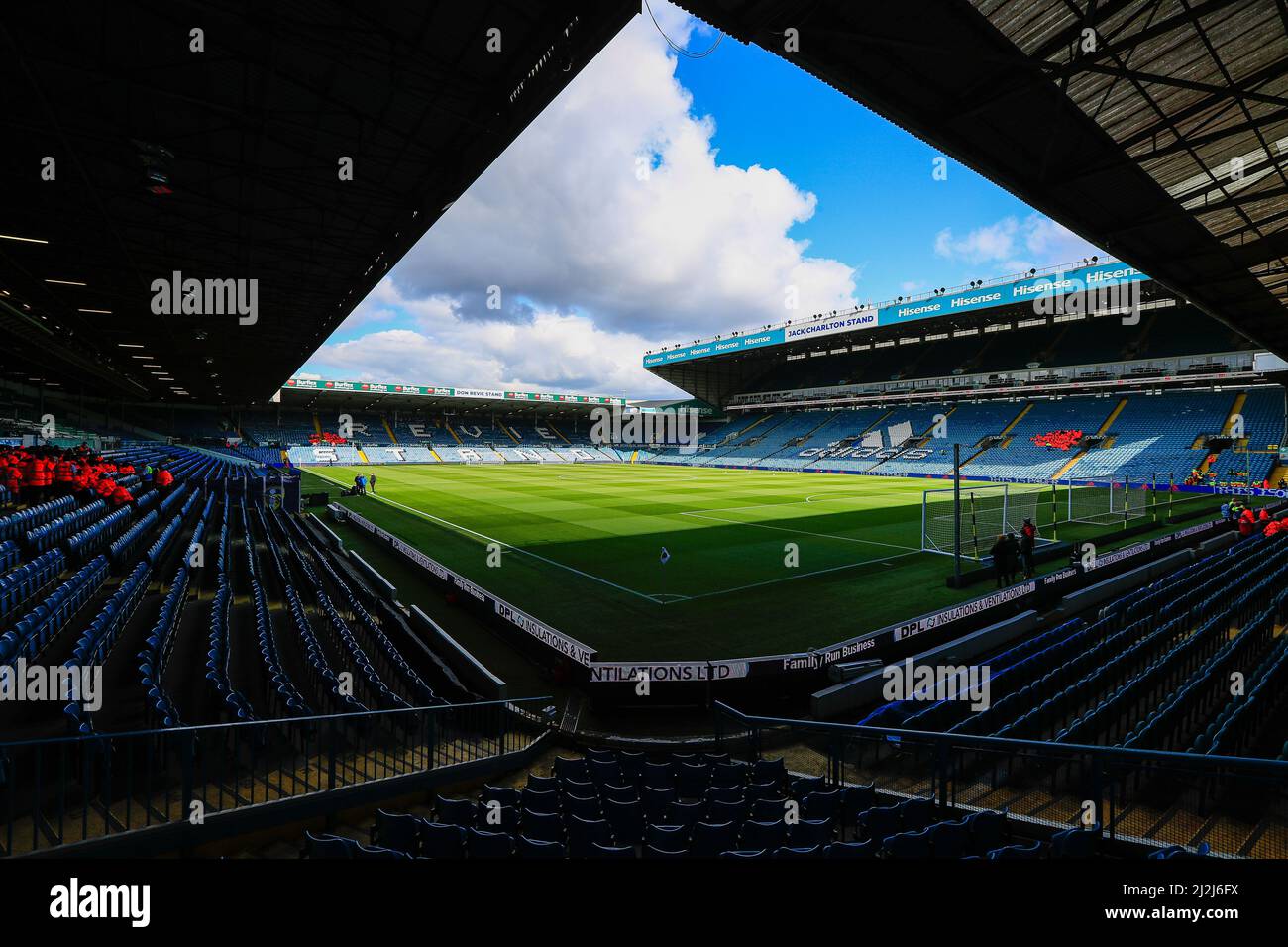 General view inside Elland Road Stadium ahead of today's game Stock ...