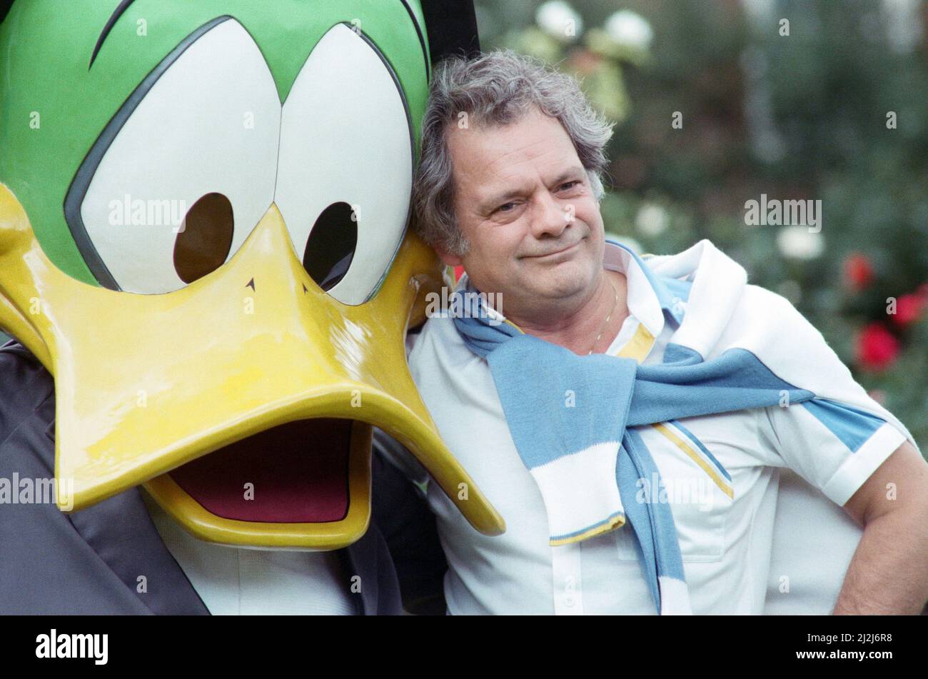 Actor David Jason pictured with Count Duckula (who is voiced by David ...